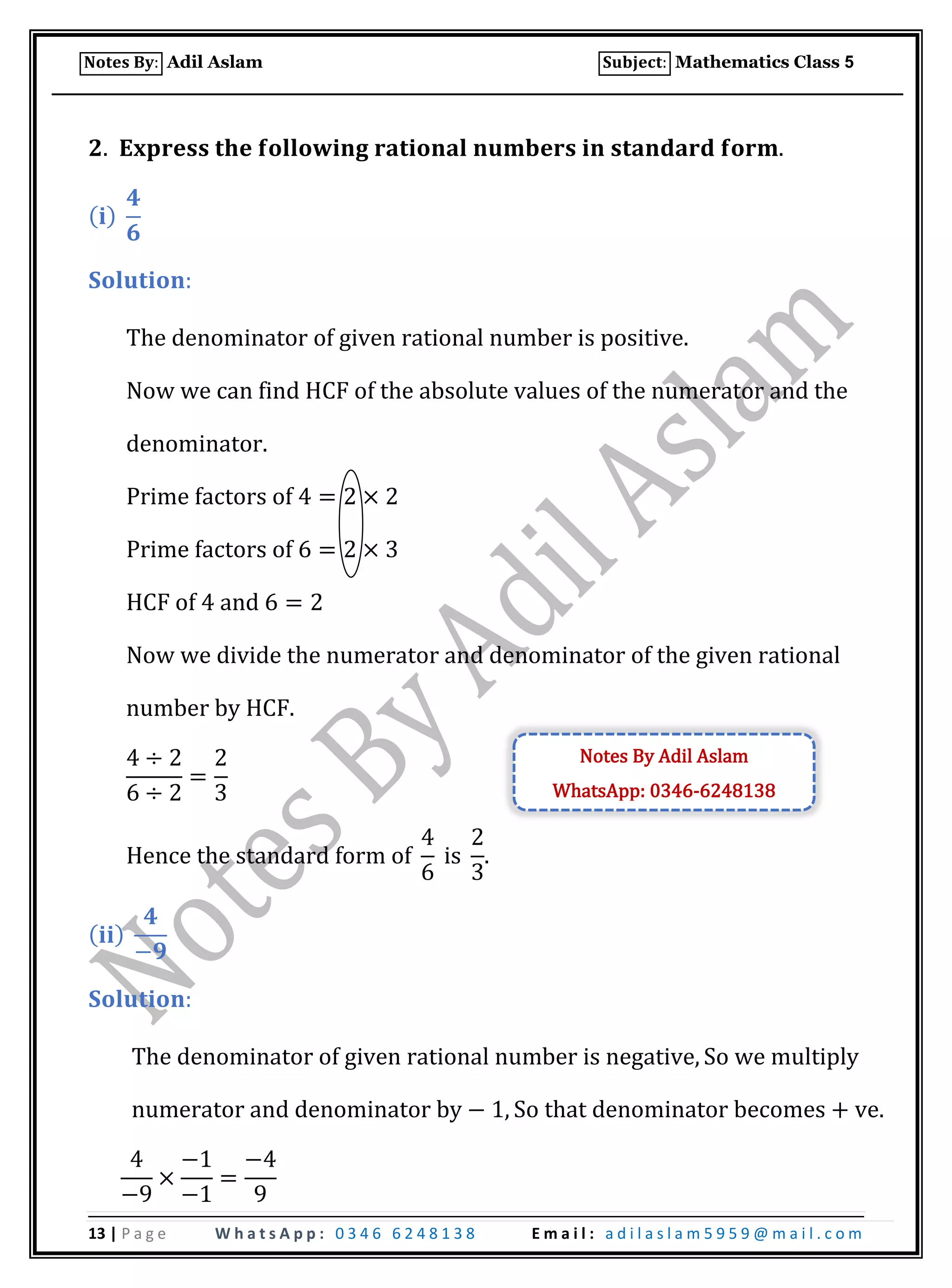 Countdown Maths Class 7 Chapter 2 Solution | PDF