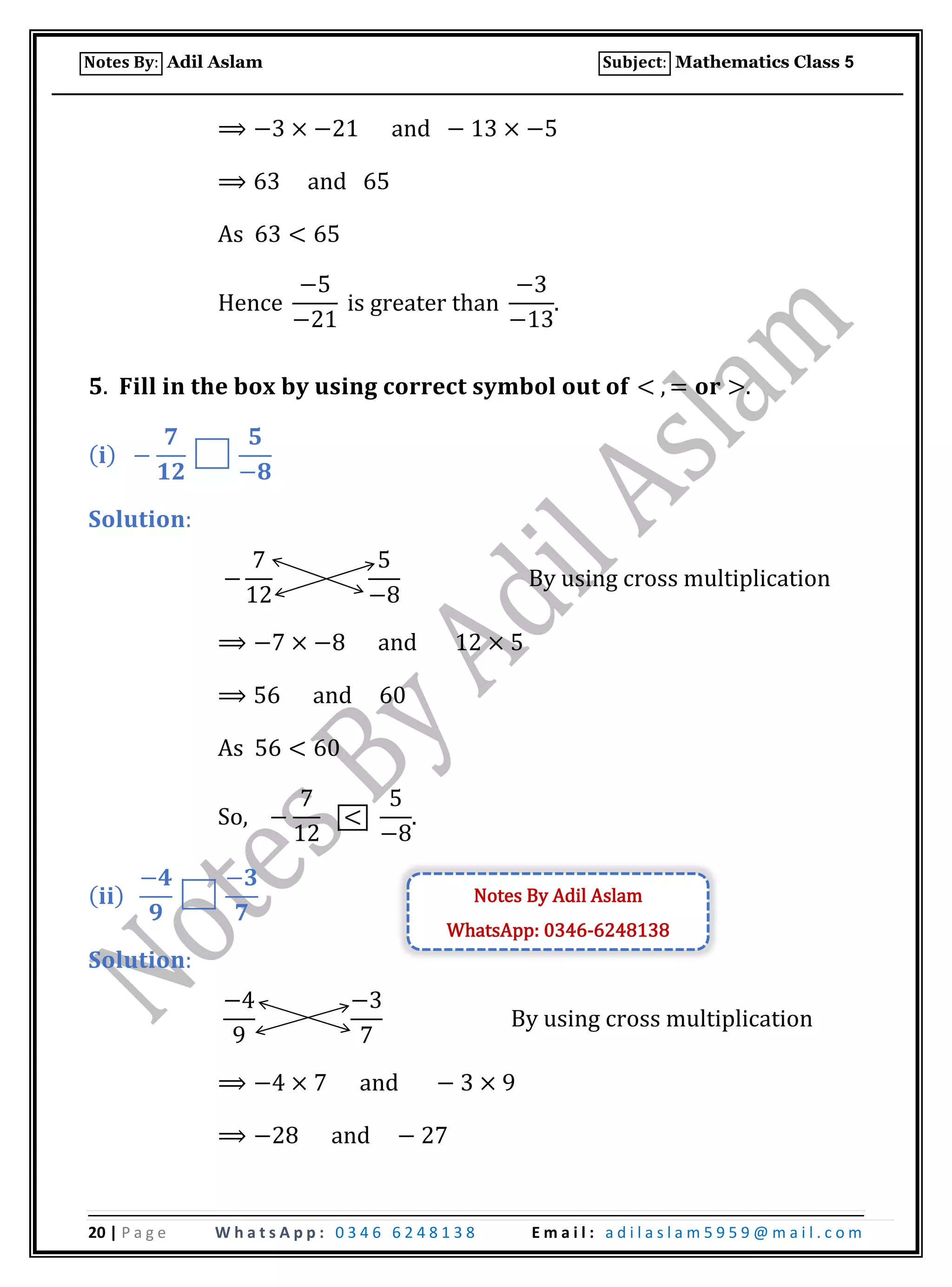 Countdown Maths Class 7 Chapter 2 Solution | PDF