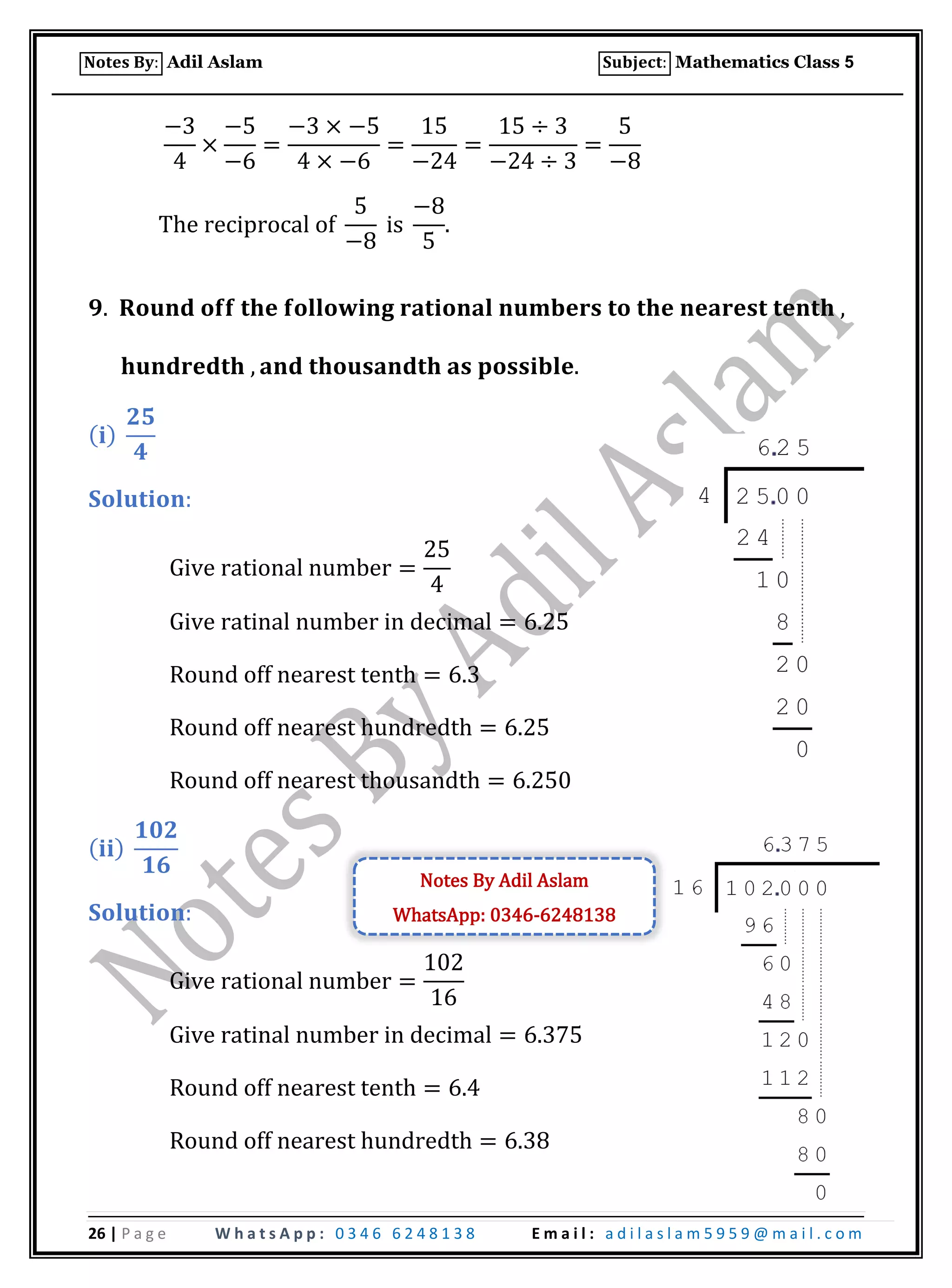Countdown Maths Class 7 Chapter 2 Solution | PDF