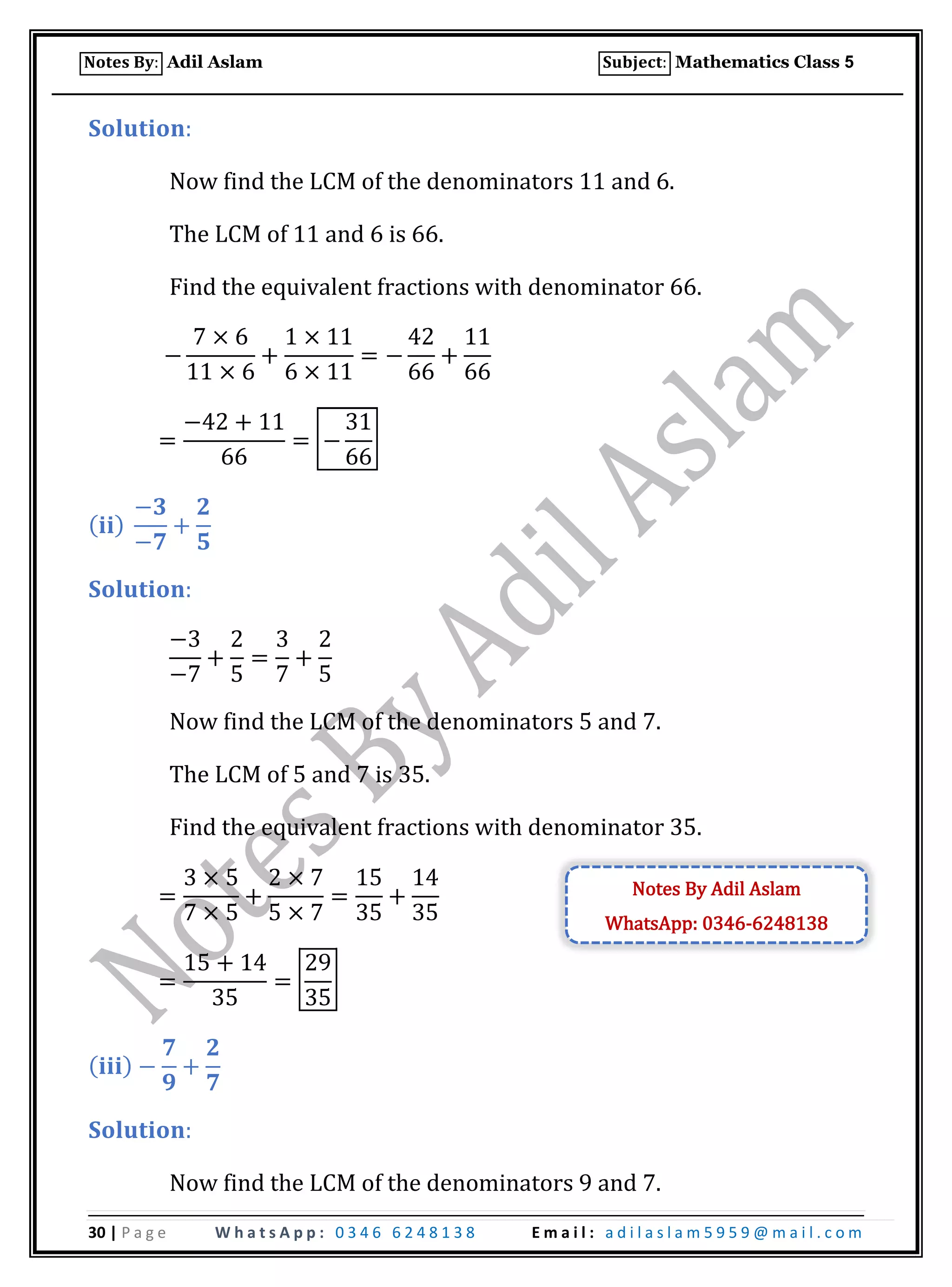Countdown Maths Class 7 Chapter 2 Solution | PDF
