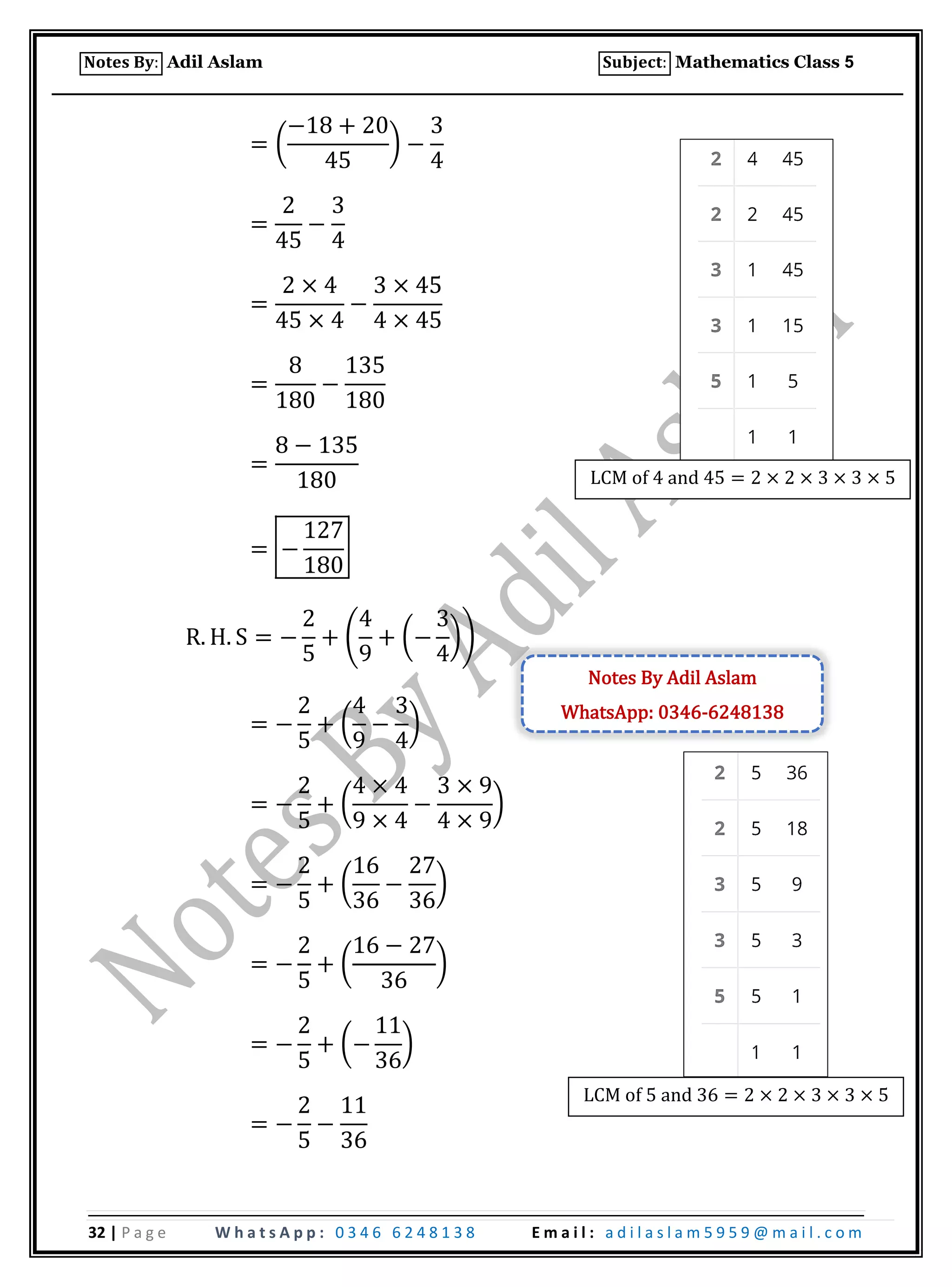 Countdown Maths Class 7 Chapter 2 Solution | PDF