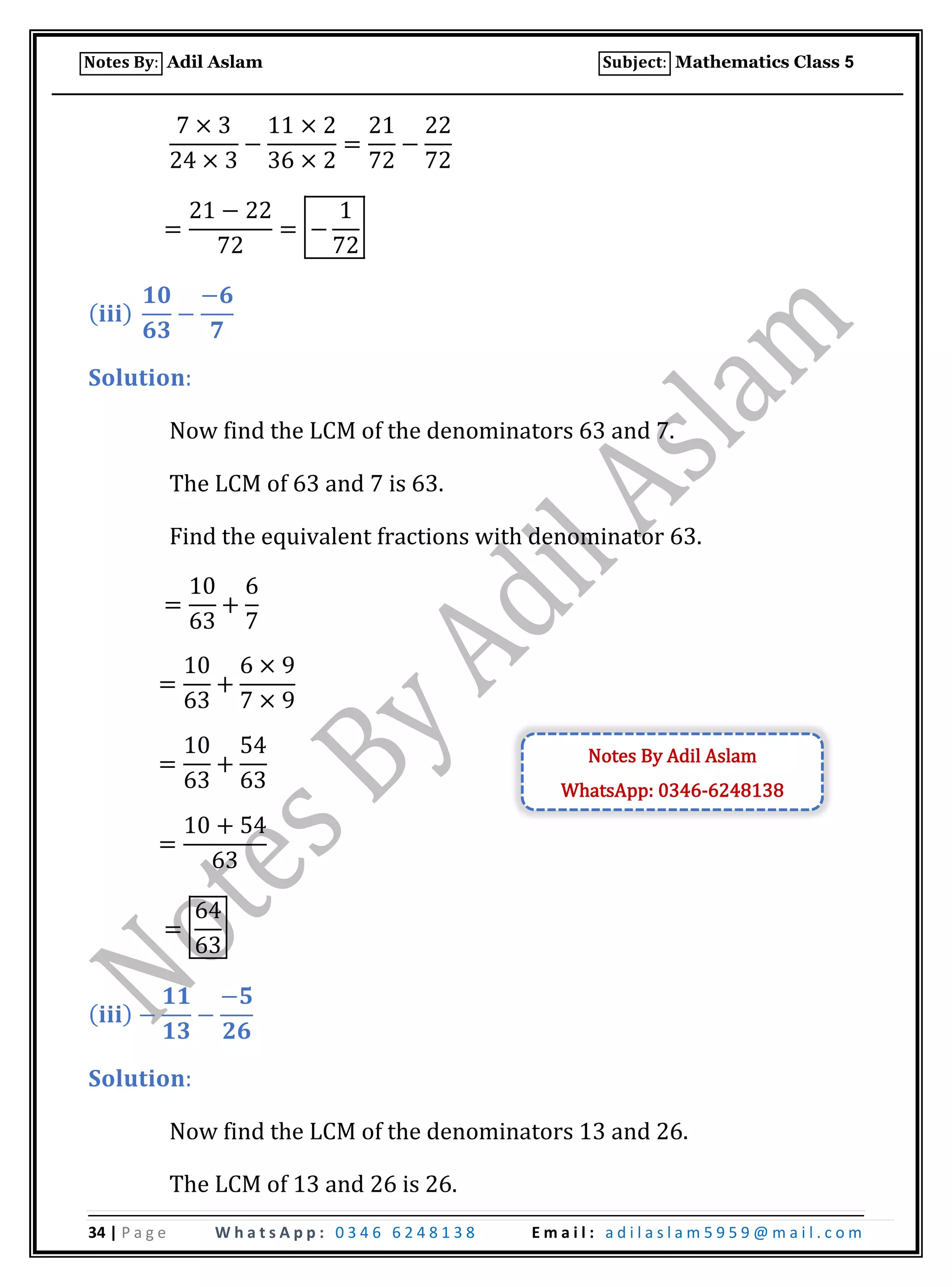 Countdown Maths Class 7 Chapter 2 Solution | PDF