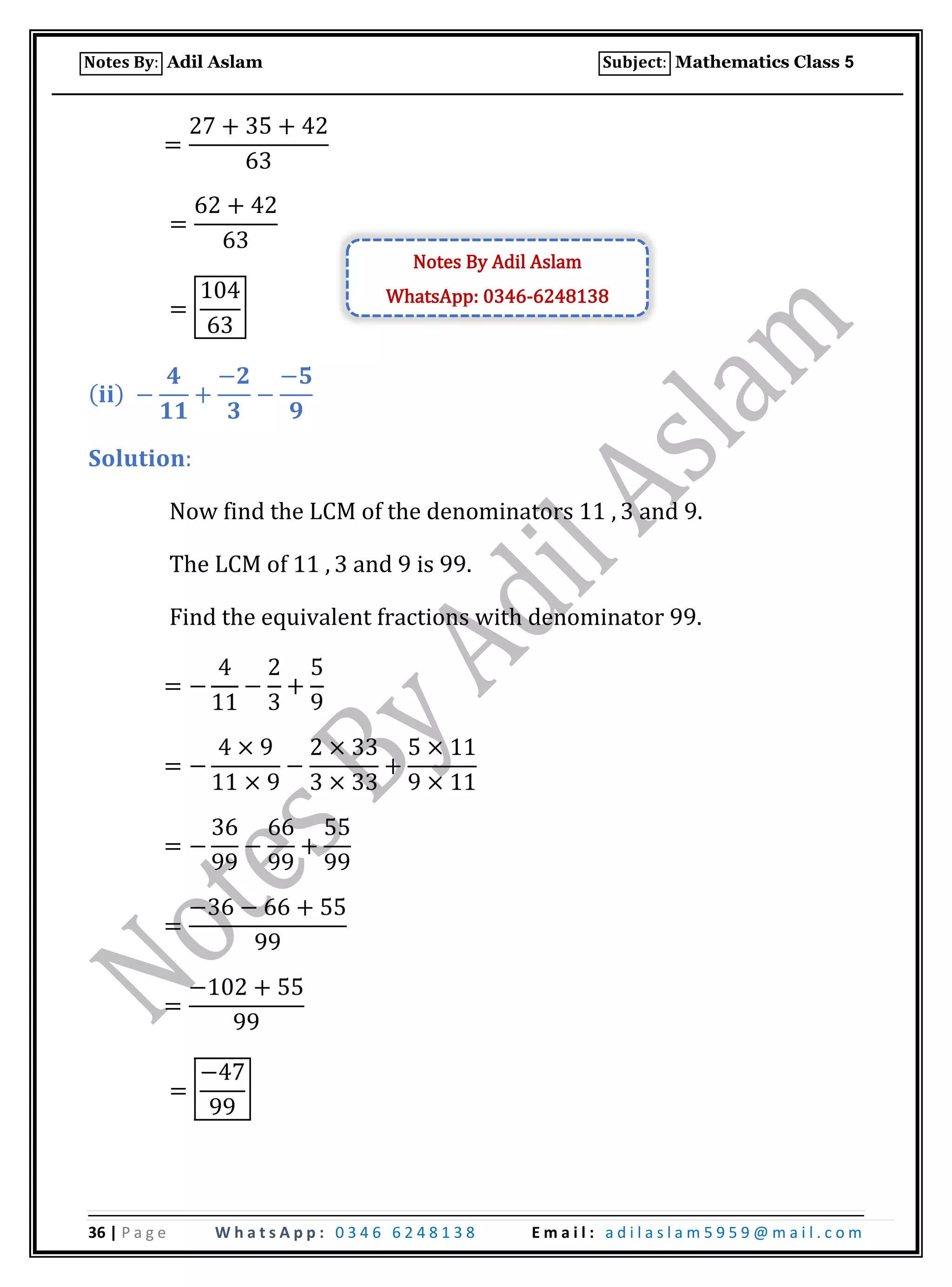 Countdown Maths Class 7 Chapter 2 Solution | PDF
