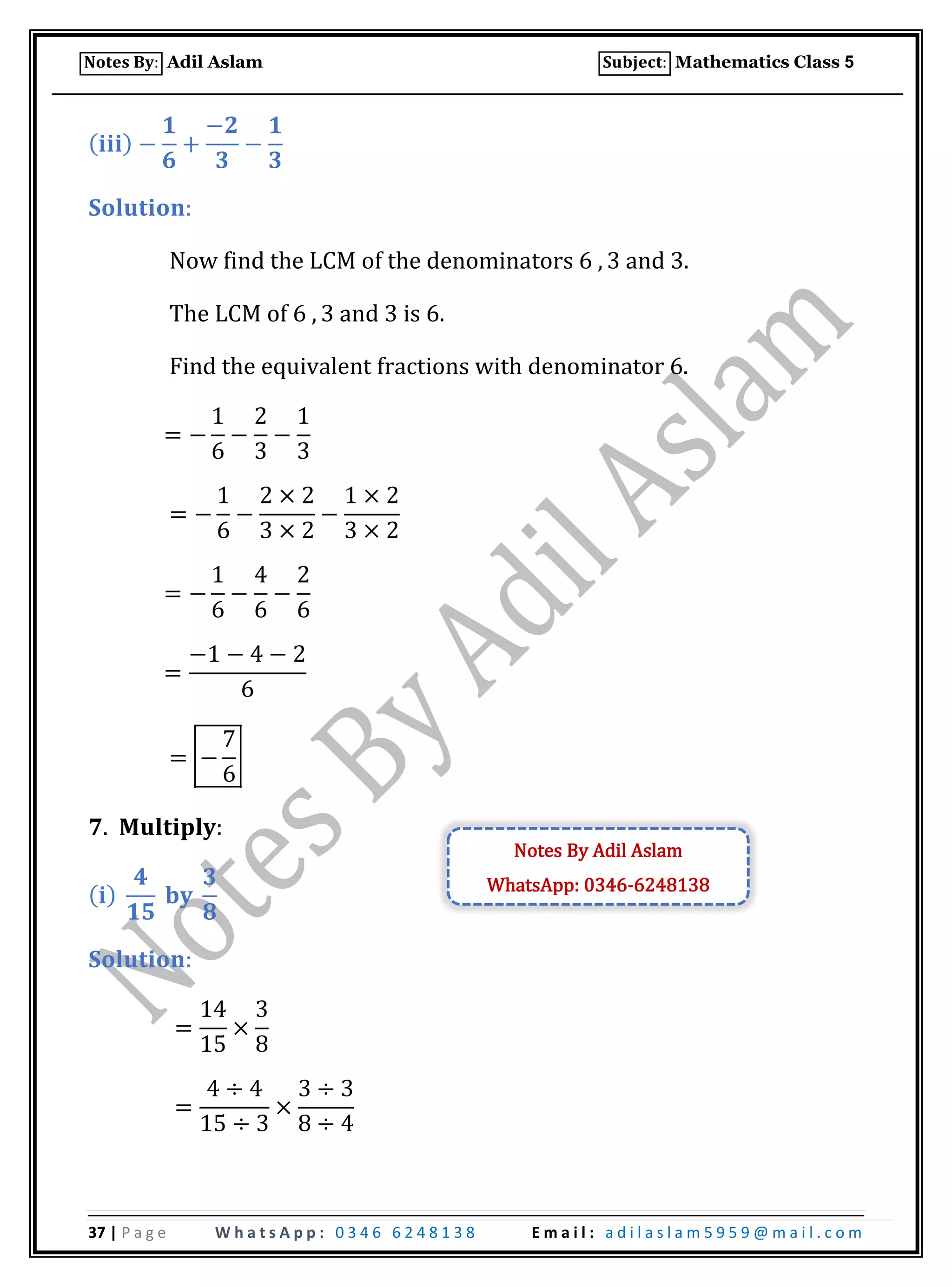 Countdown Maths Class 7 Chapter 2 Solution | PDF