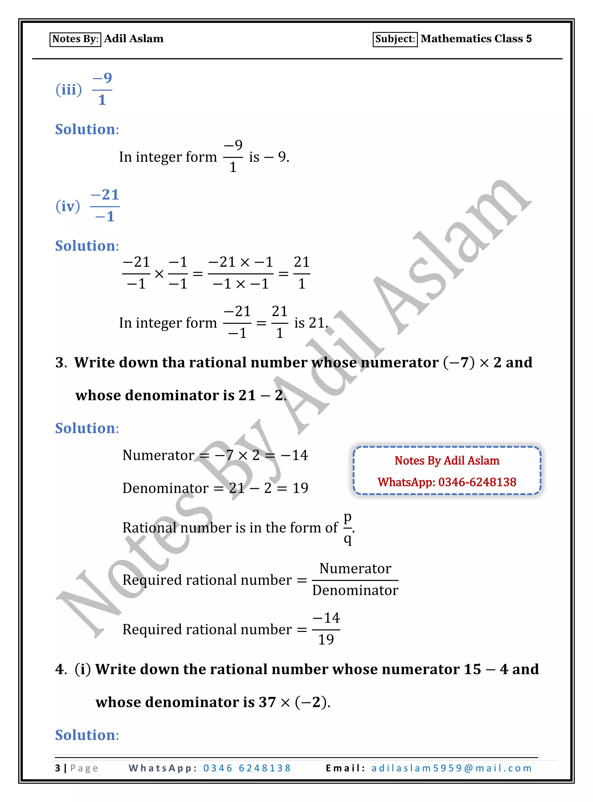 Countdown Maths Class 7 Chapter 2 Solution | PDF