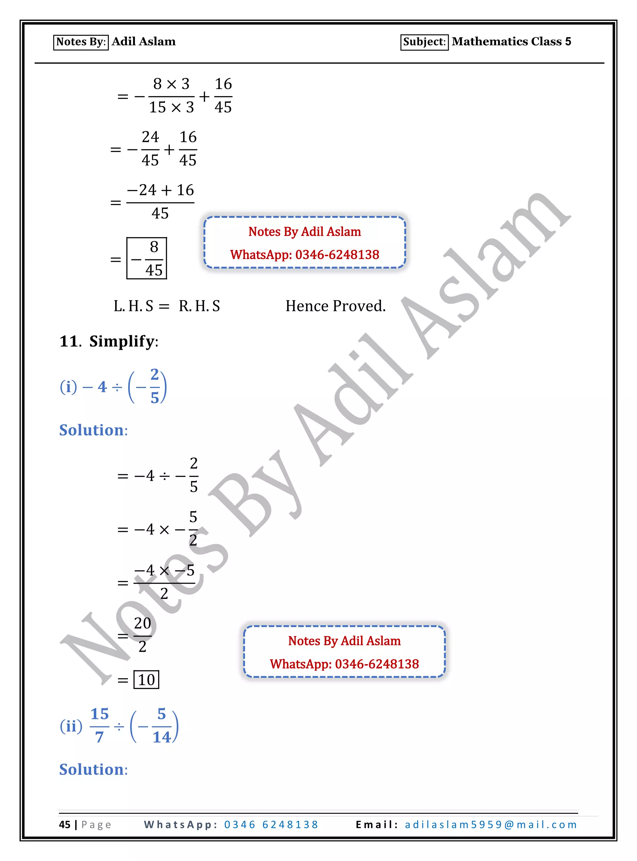 Countdown Maths Class 7 Chapter 2 Solution | PDF