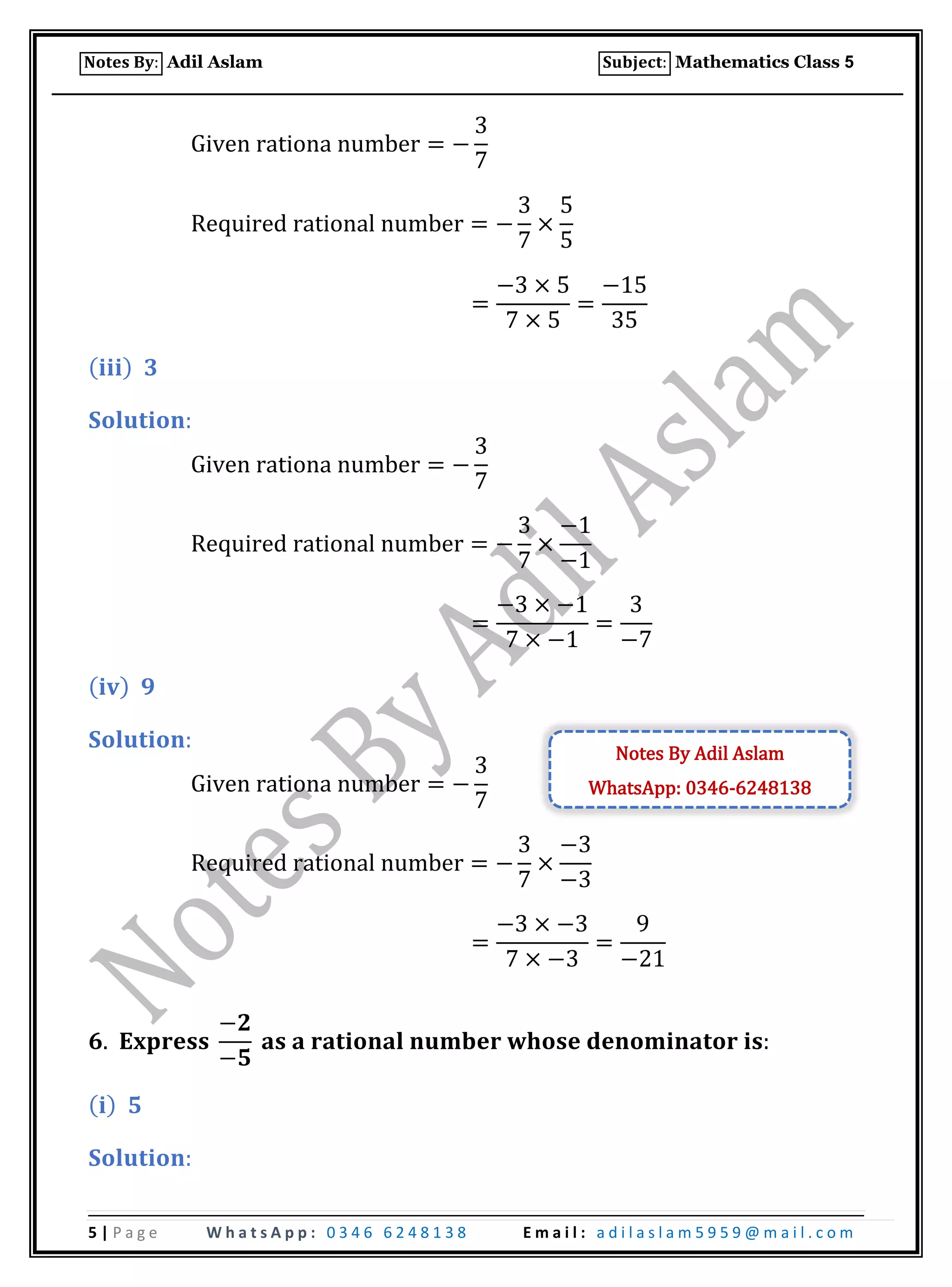 Countdown Maths Class 7 Chapter 2 Solution | PDF