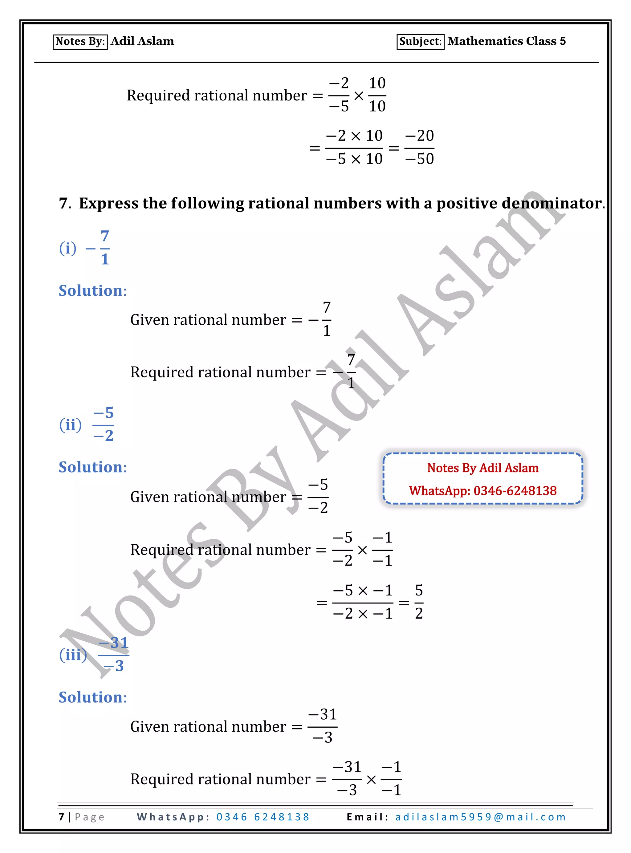 Countdown Maths Class 7 Chapter 2 Solution | PDF