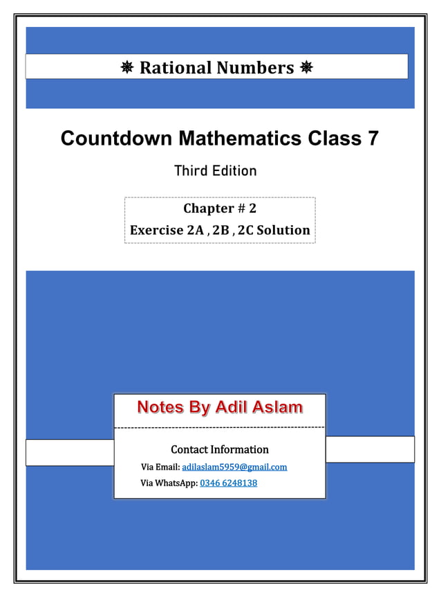 Countdown Maths Class 7 Chapter 2 Solution | PDF | Computing | Technology & Computing