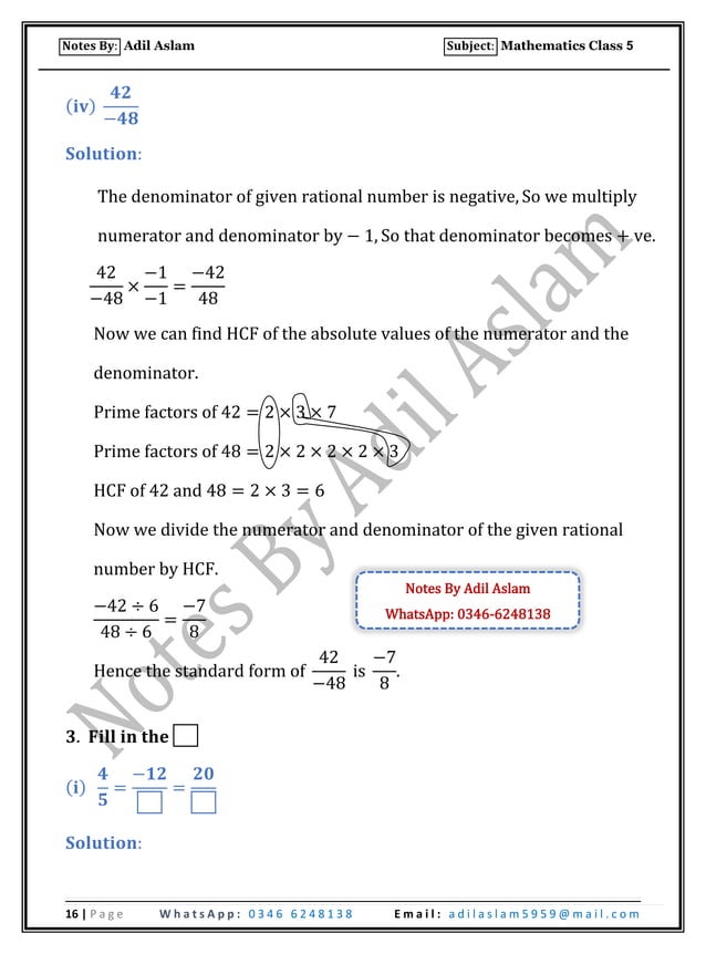 Countdown Maths Class 7 Chapter 2 Solution | PDF