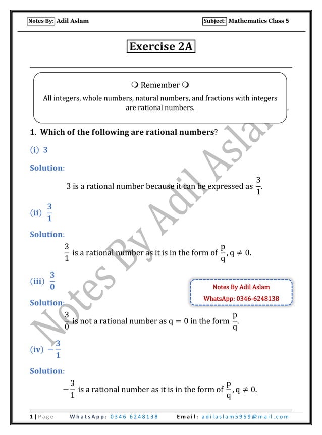 Countdown Maths Class 7 Chapter 2 Solution | PDF