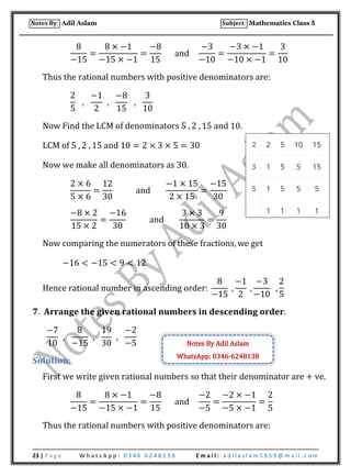 Countdown Maths Class 7 Chapter 2 Solution | PDF