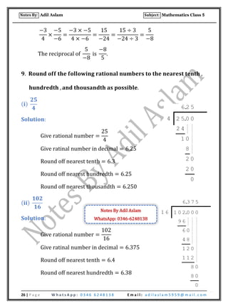 Countdown Maths Class 7 Chapter 2 Solution | PDF