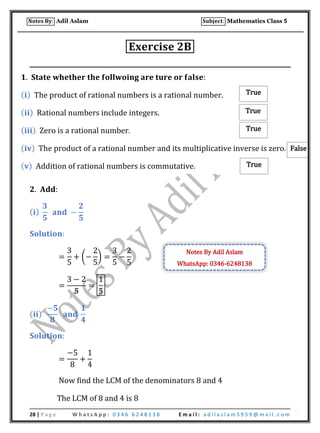 Countdown Maths Class 7 Chapter 2 Solution | PDF
