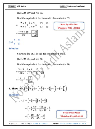 Countdown Maths Class 7 Chapter 2 Solution | PDF