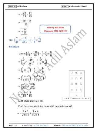 Countdown Maths Class 7 Chapter 2 Solution | PDF