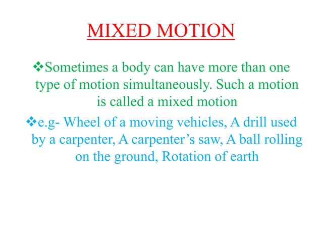 CLASS 7 MOTION | PPTX | Geology | Science