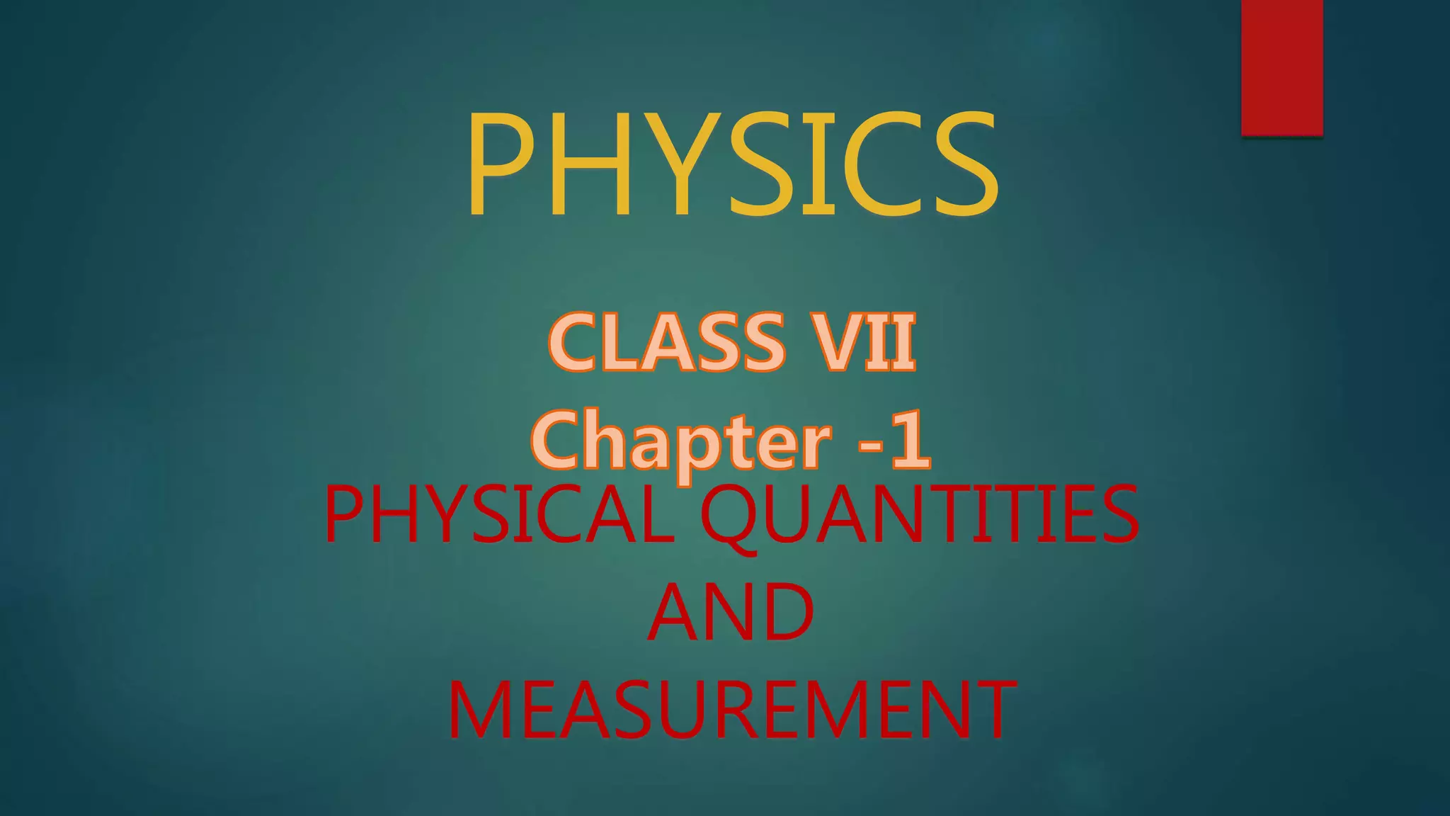 physical quantity and measurement (part 1) | PPTX | Physics | Science