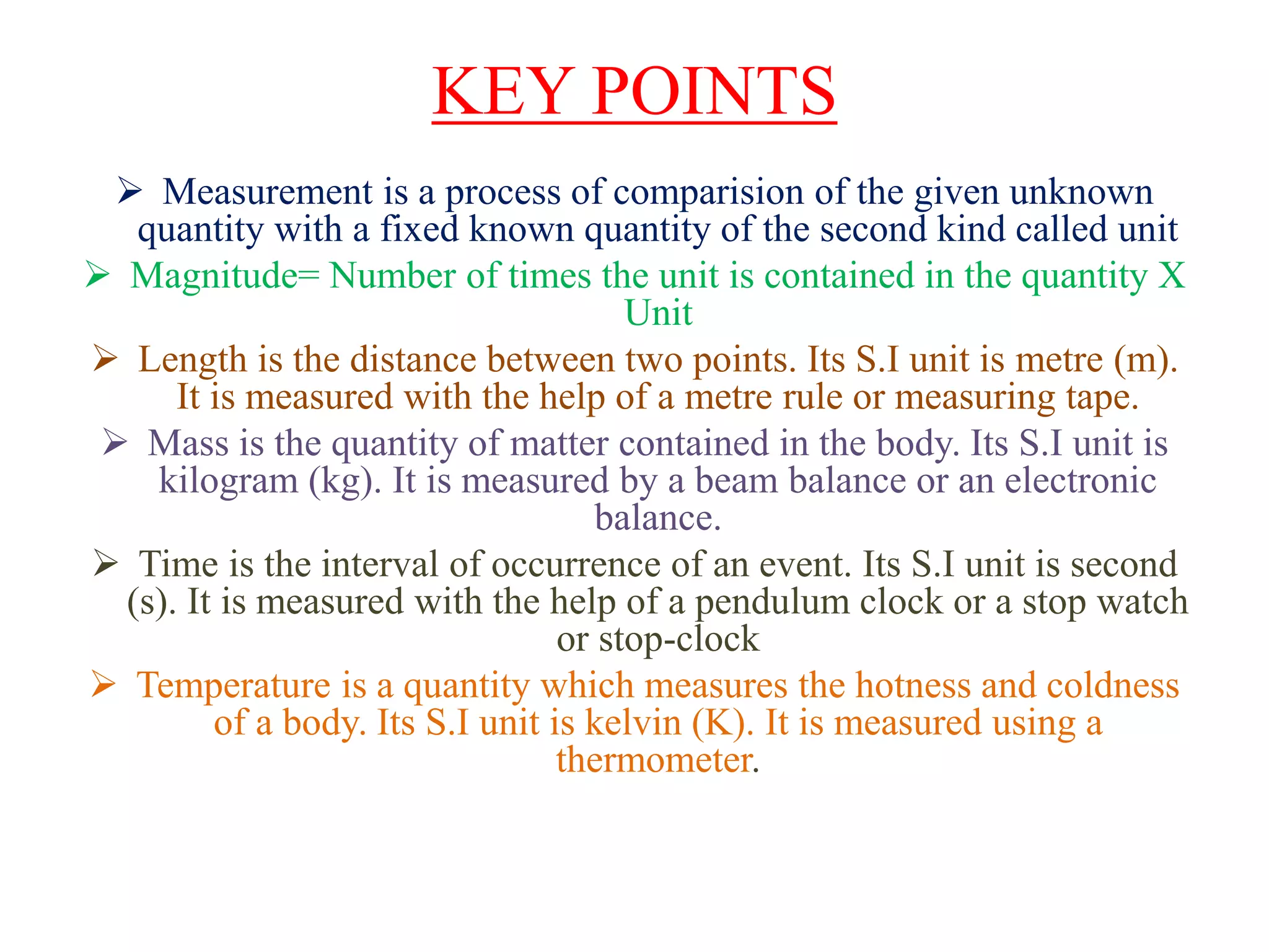 Class 7 PHYSICAL QUANTITY & MEASUREMENT | PPTX
