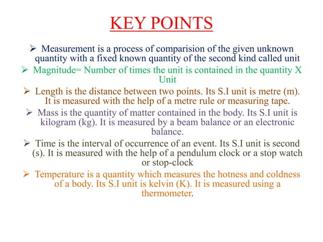 Class 7 PHYSICAL QUANTITY & MEASUREMENT | PPTX | Physics | Science
