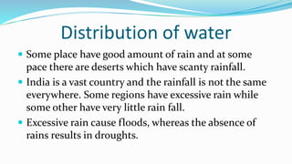 Class 7 science chapter 16 water | PPTX