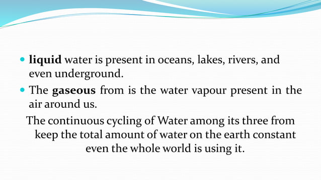 Class 7 science chapter 16 water | PPTX | Chemistry | Science