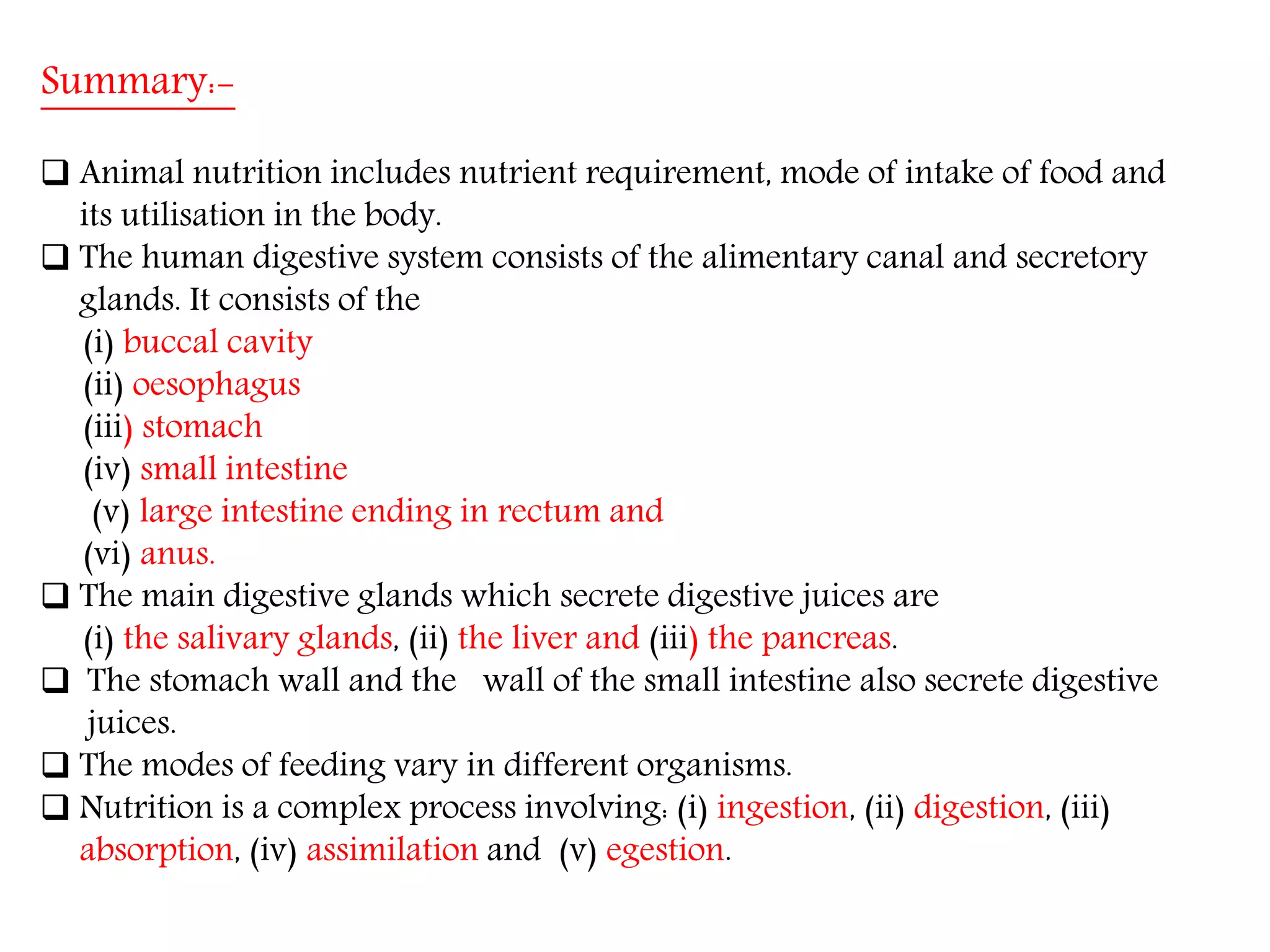 Nutrition in Animals, Class 7, Science Chapter-2 | PPTX
