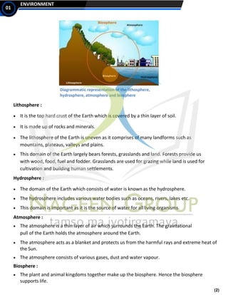 Class VII Social Science (Geography) Notes Chapter 1 Environment | PDF