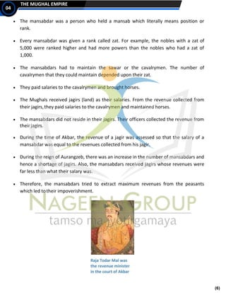 Class VII Social Science (History) Notes Chapter 4 The Mughals (16th To ...