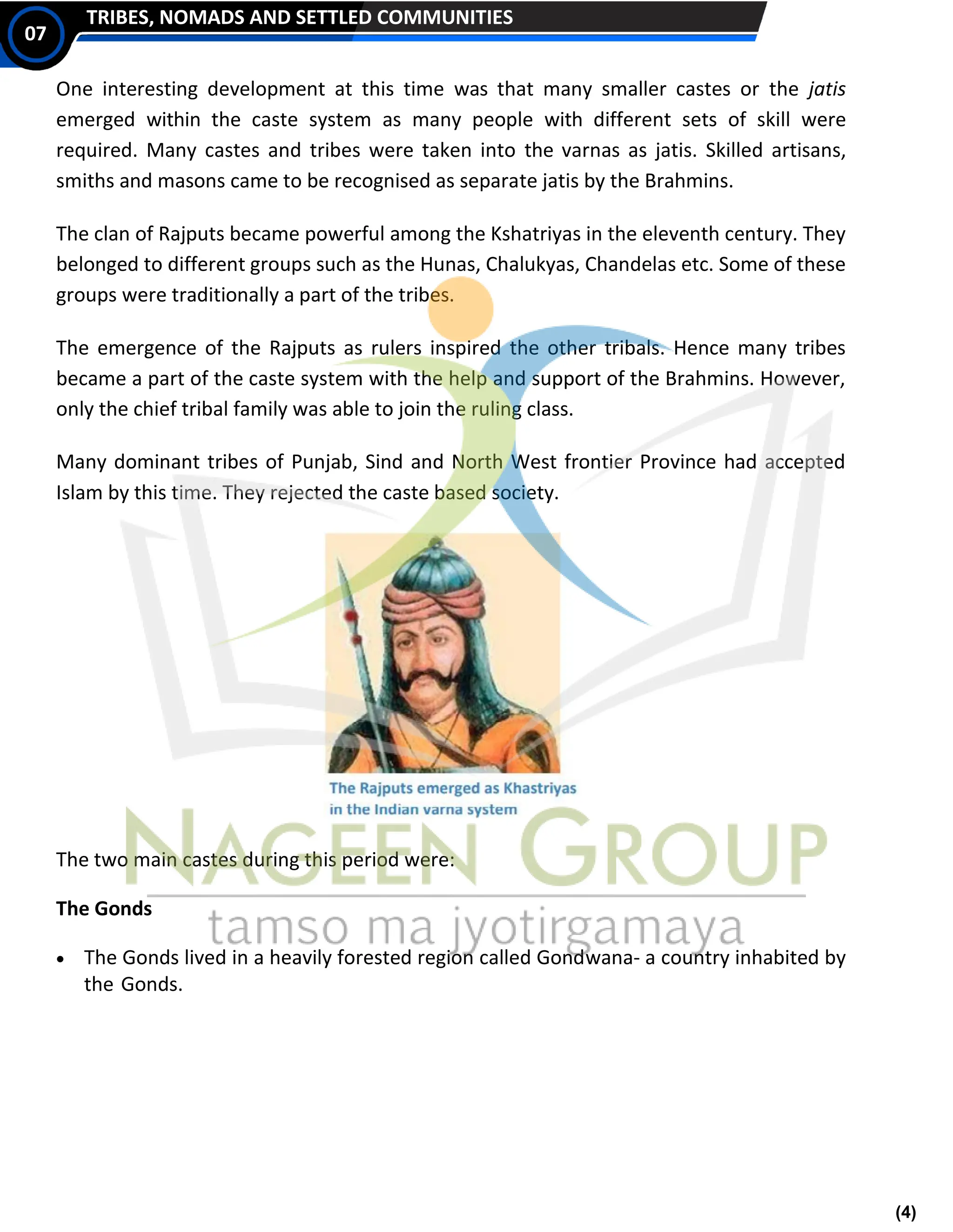 Class VII Social Science (History) Notes Chapter 5 Tribes Nomads and ...