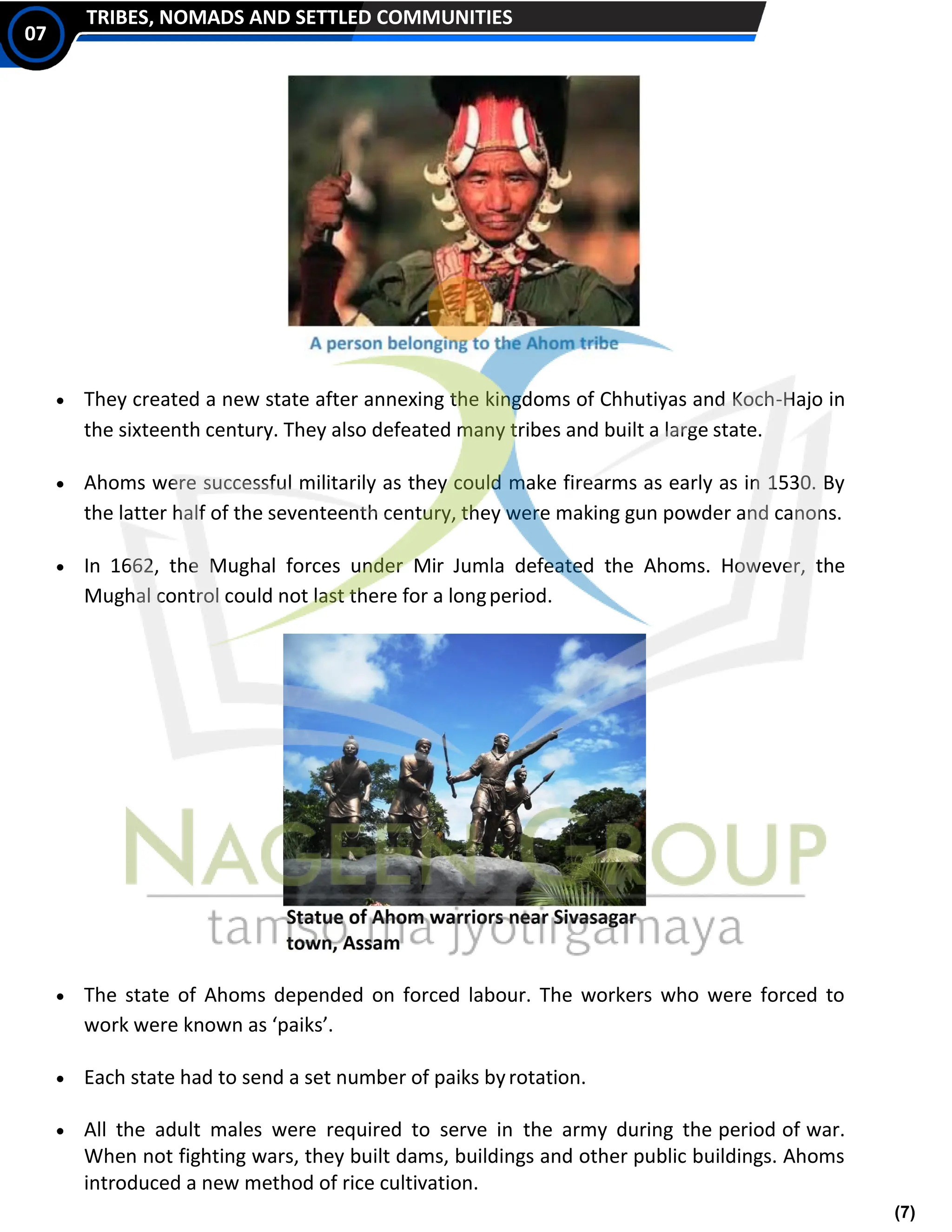 Class VII Social Science (History) Notes Chapter 5 Tribes Nomads and ...