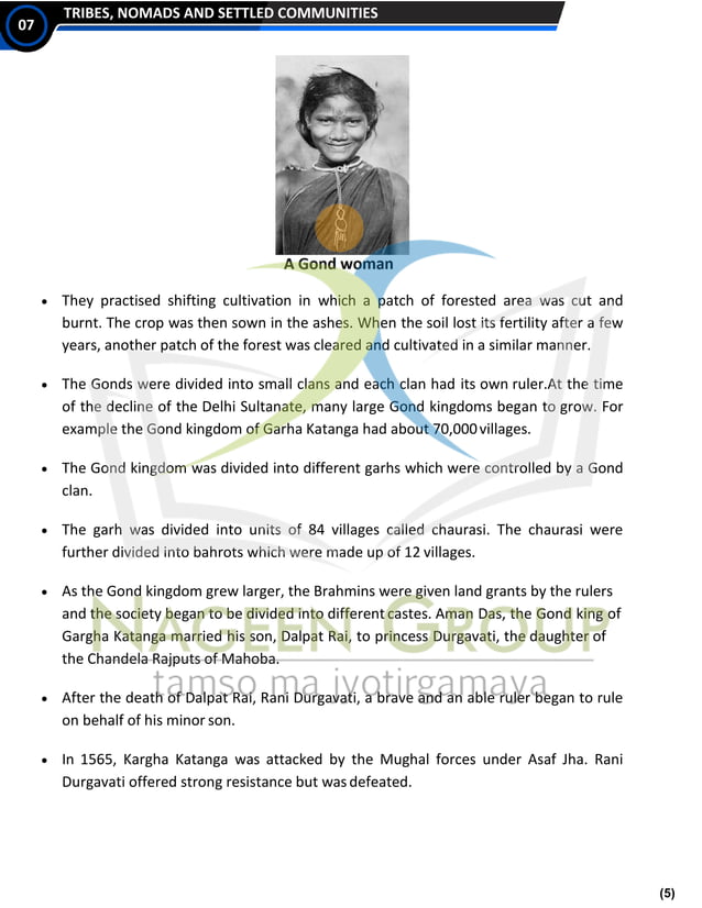 Class VII Social Science (History) Notes Chapter 5 Tribes Nomads and ...