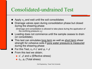 Class 8 Triaxial Test ( Geotechnical Engineering ) | PDF