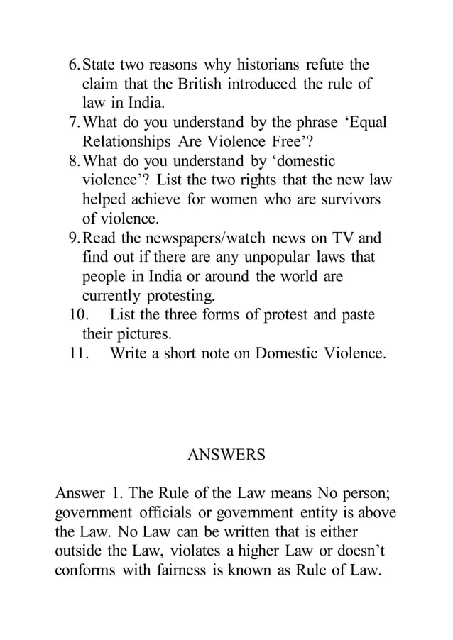 Class 8 Chapter 4 Understanding Laws civics extra questions and answers ...
