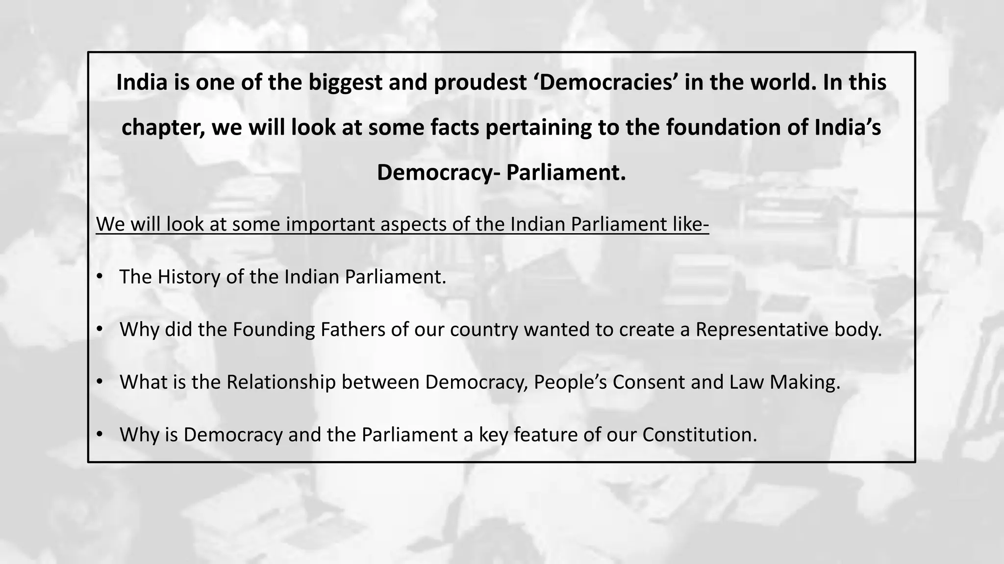 Why we need parliament - history, representation and democracy | PPT