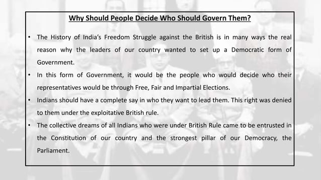 Why we need parliament - history, representation and democracy | PPT