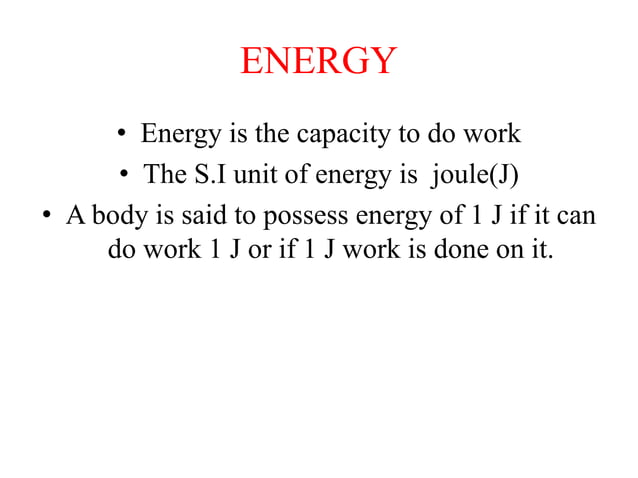 CLASS 8 ENERGY | PPTX | Physics | Science