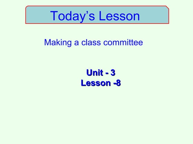 Class 8 english lesson 8 making a class committee | PPT