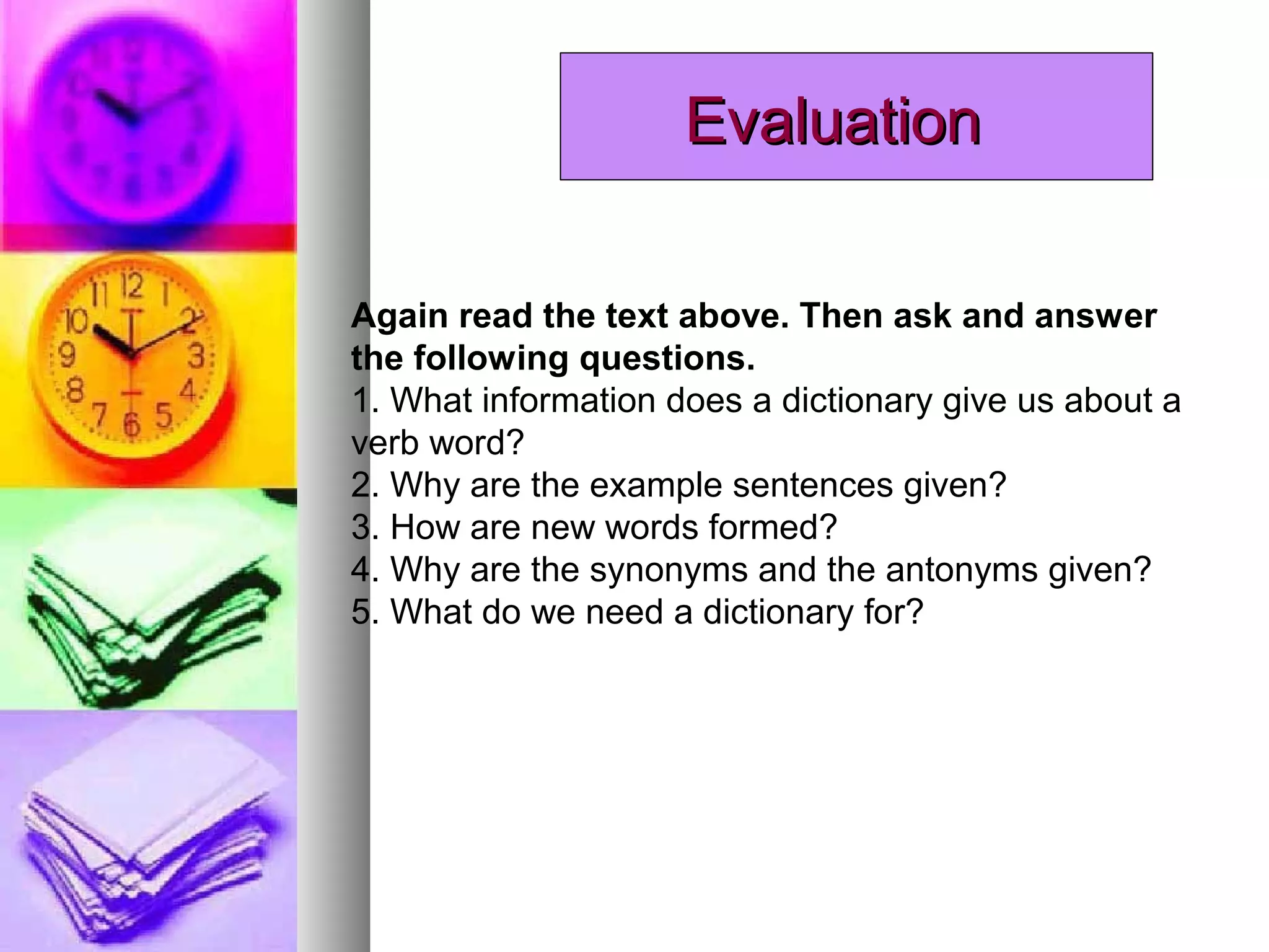 Class 8 english lesson 3,4 using a dictonary | PPT