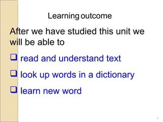 Class 8 english lesson 5 looking up words in a dictionary | PPT