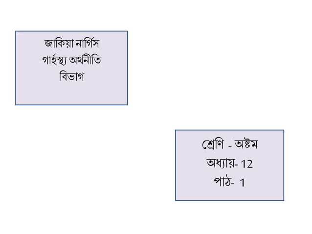 Class 8 home economics lesson 1 | PPTX