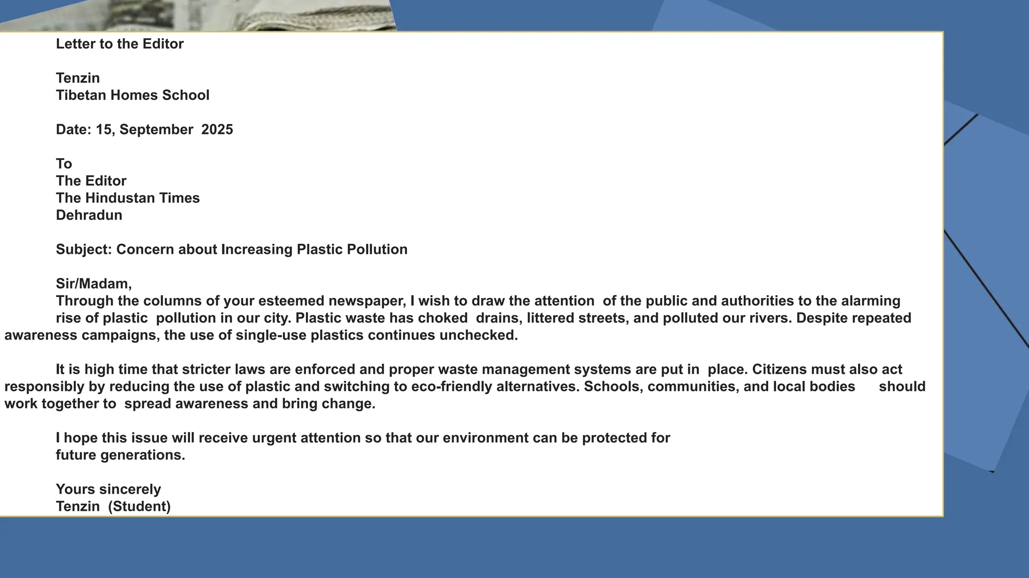 Class8 Letter to the Editor and Notice Writing | PPTX