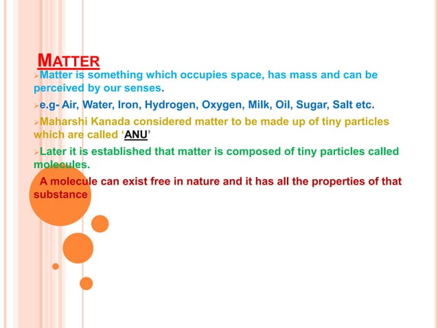 Class 8 MATTER | PPTX | Physics | Science