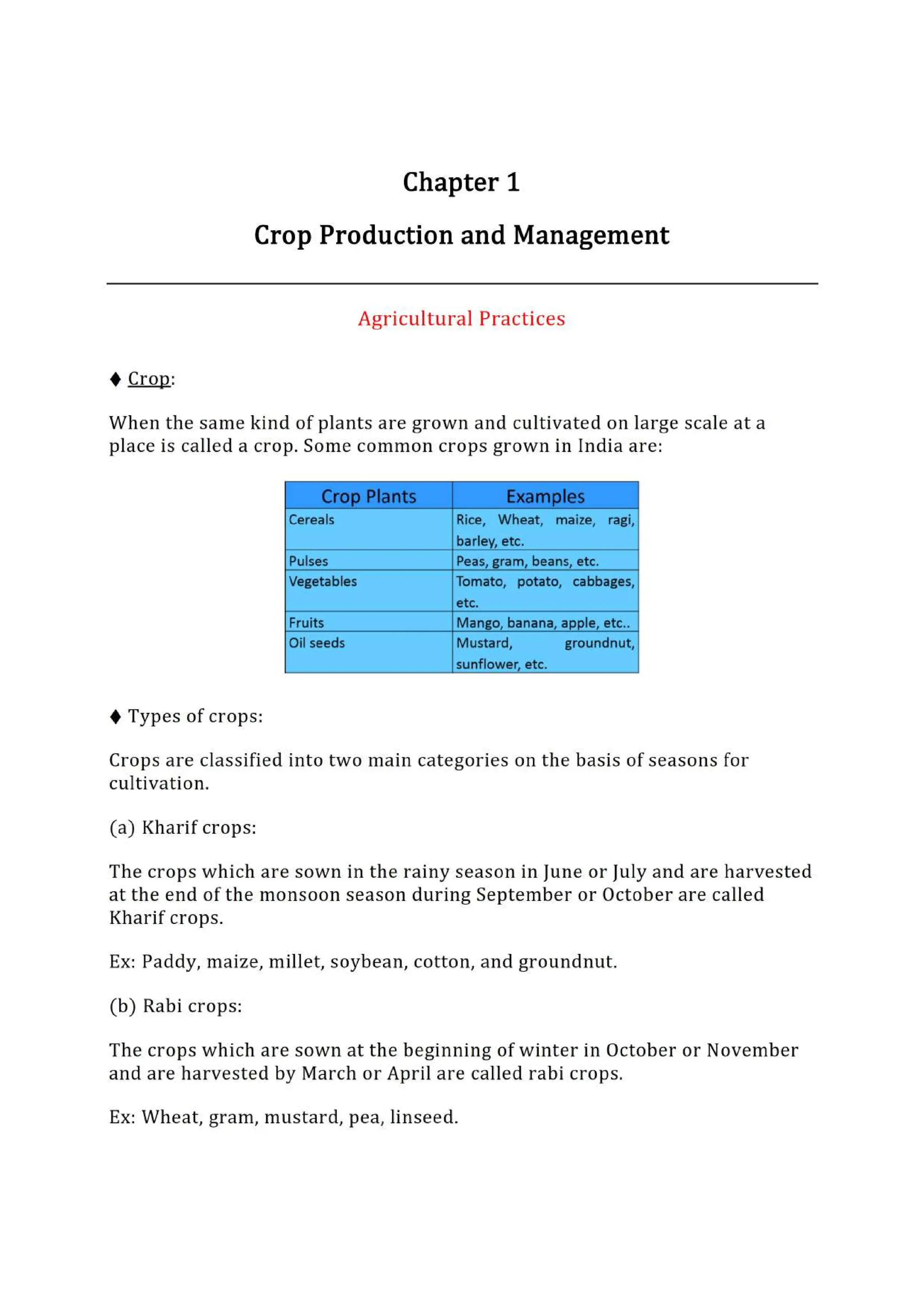 Class8 Notes Of Science Chapter 1crop Production And Management Ppt