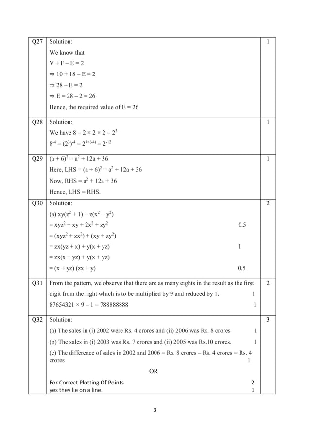 Class 8 Sample Paper SA 2 Maths database | PDF