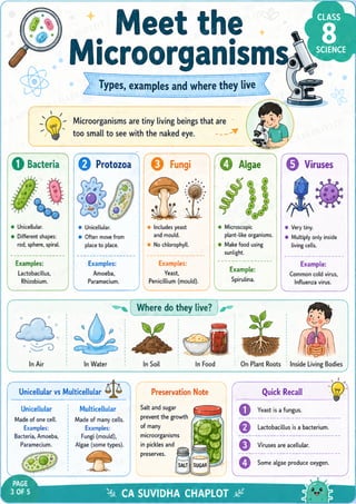 Class 8 Science: The Invisible Living World - Cells and Microorganisms ...