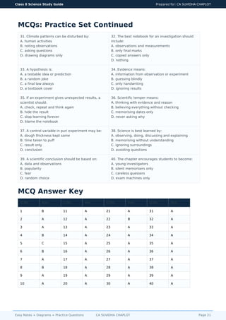 Class 8 Science Chapter 1 PDF Notes, MCQs & Answers | CA Suvidha ...