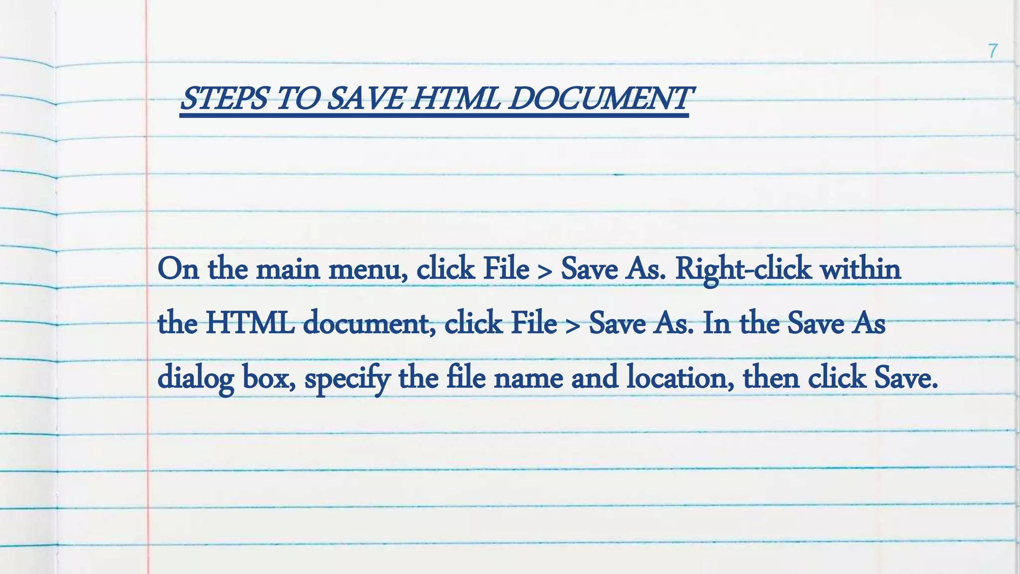 HTML (presentation) | PPTX