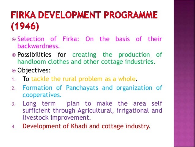 Post Independent programmevfirka development, etawah pilot project, n…