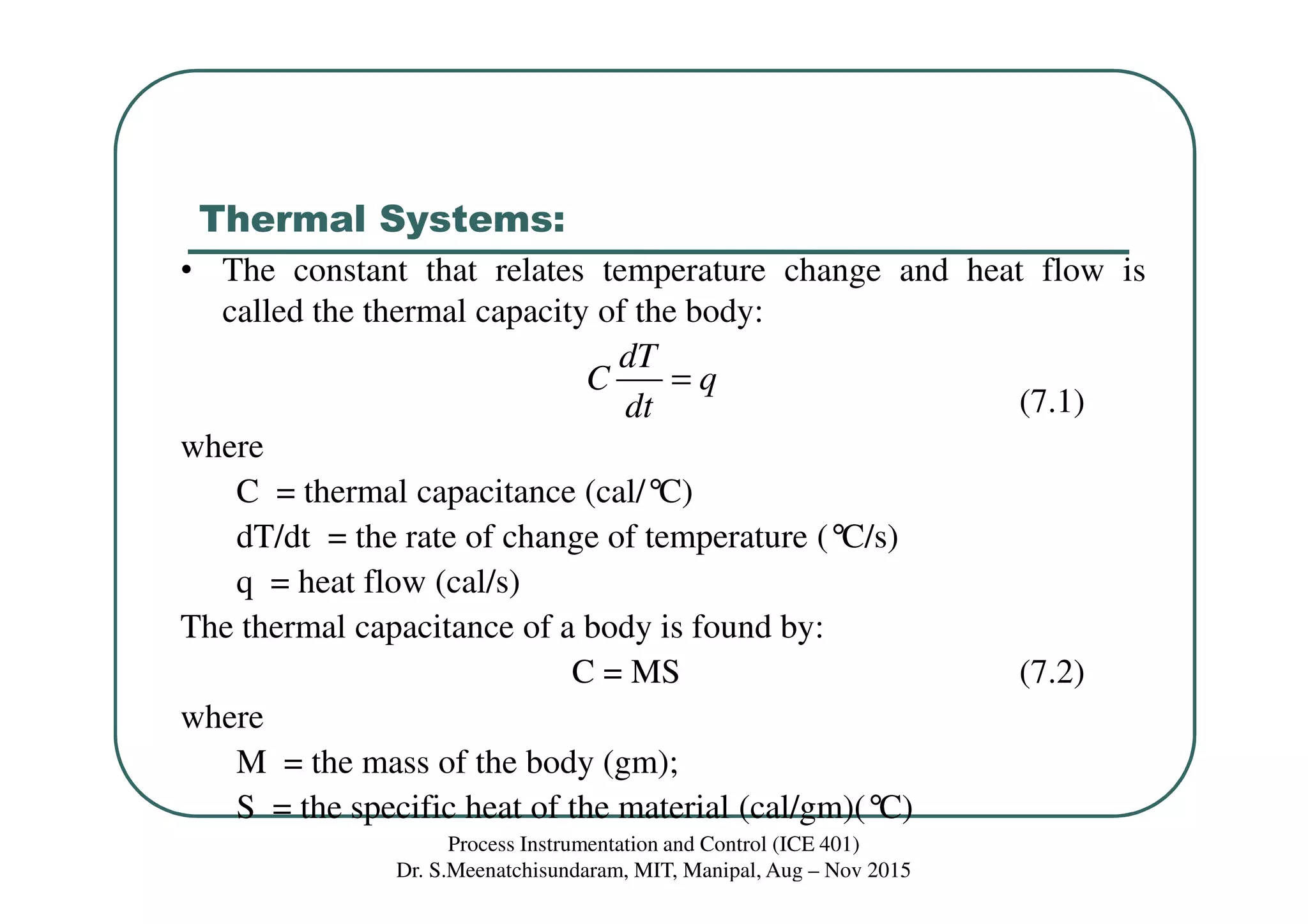 Class 9 mathematical modeling of thermal systems | PDF